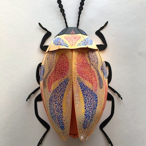 Paper Beetle Wall Decor 02, 3D Paper Craft, Low Poly (SVG, PDF Files ...