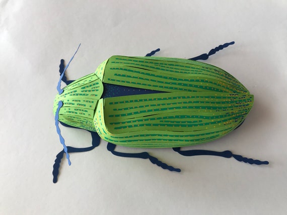Papercraft Beetle Side View