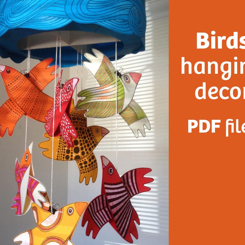 Flying Bird Mobile - Etsy