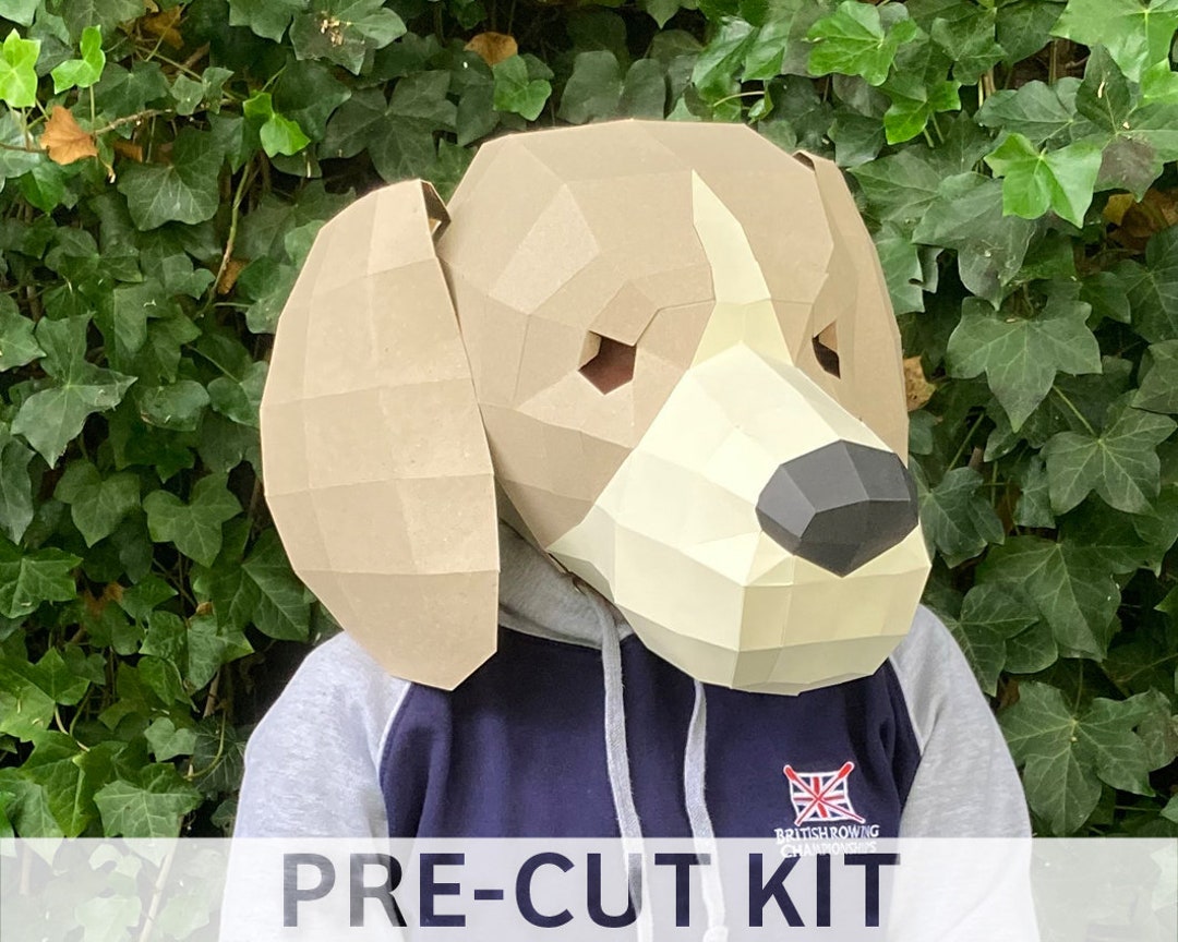 Dog 3D Paper Mask, Pre-cut Version, DIY Paper Craft Kit - Etsy