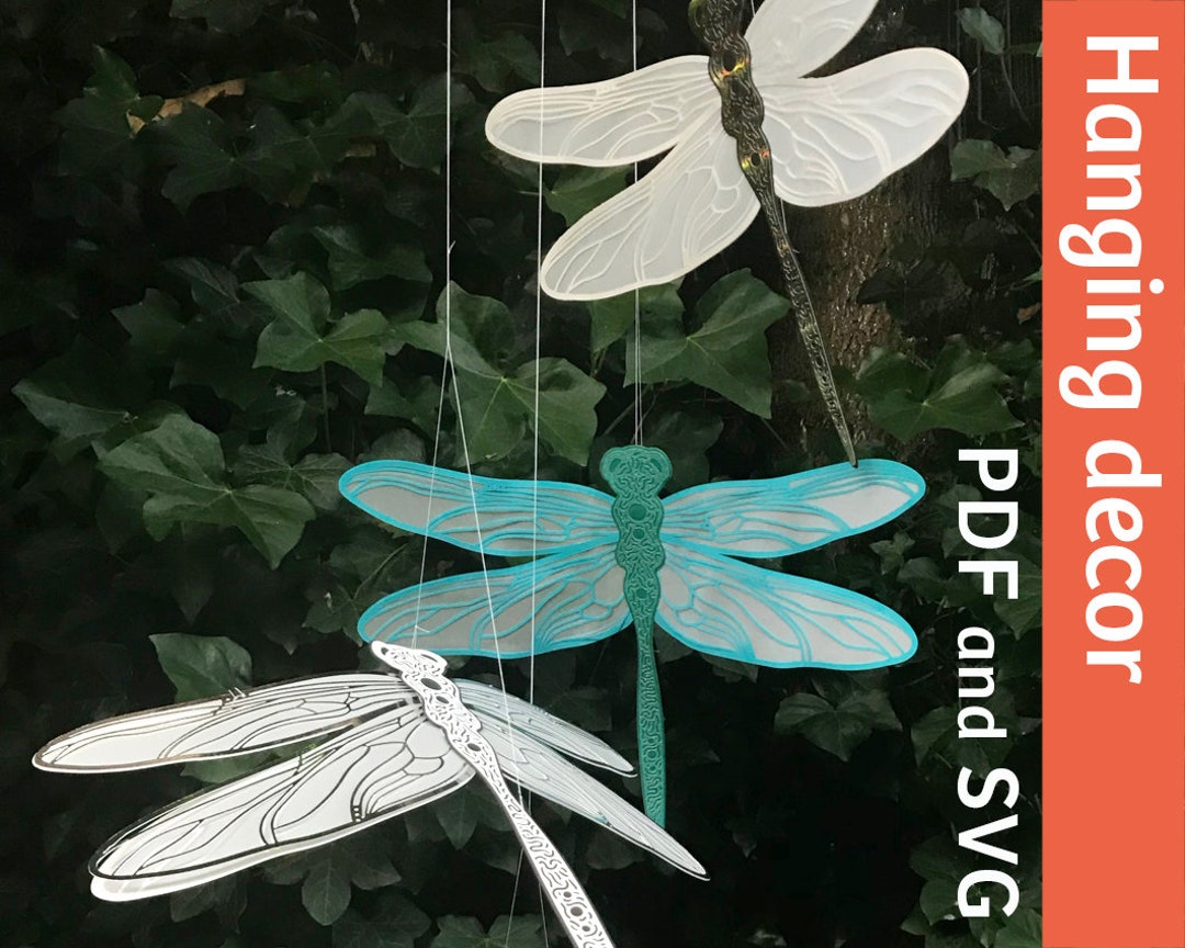 Dragonflies Hanging Decor, Paper Craft Activity, SVG File for Cricut ...