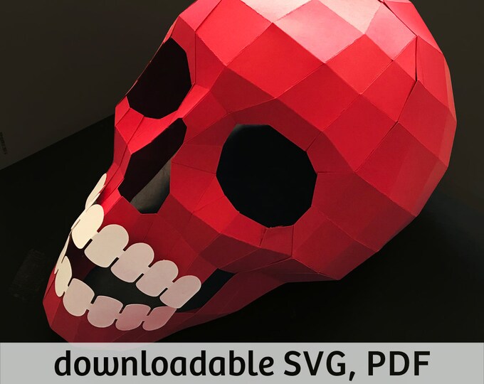 Papercraft Witch Hat, Skull Mask Halloween Paper Craft PDF, SVG ...