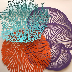 Fishes, Corals, Sea Life Hanging Decor - Paper Craft Kit, SVG File for ...