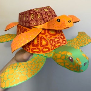 Turtles Paper Craft, SVG File for Cricut, PDF, Vector Template, 3D ...