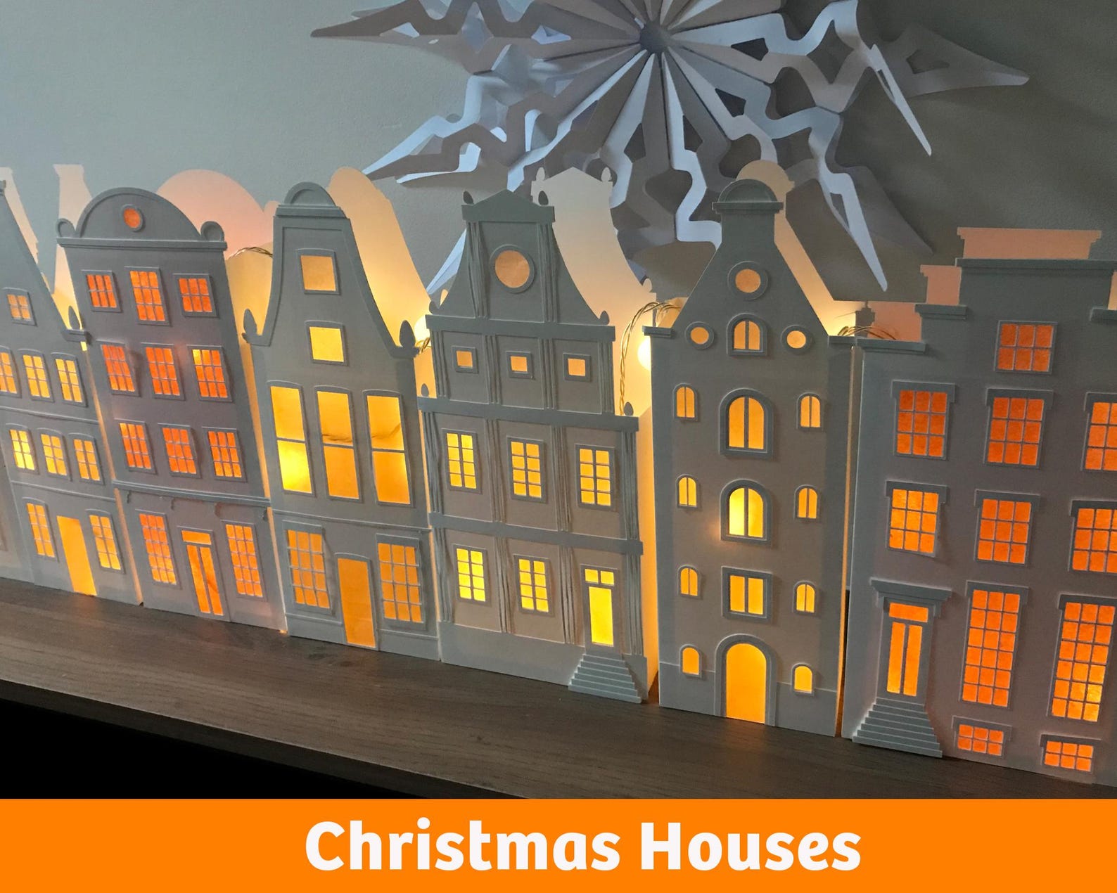 Christmas Houses, Advent Decor, Amsterdam-style Houses, Vector ...