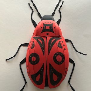 Paper Beetles 02 PRE-CUT Version, Papercraft Activity Kit, DIY Wall ...