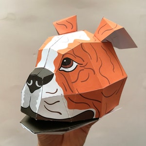 Dog Puppets, Paper Craft Kit german Shepherd, Dalmatian, Beagle ...