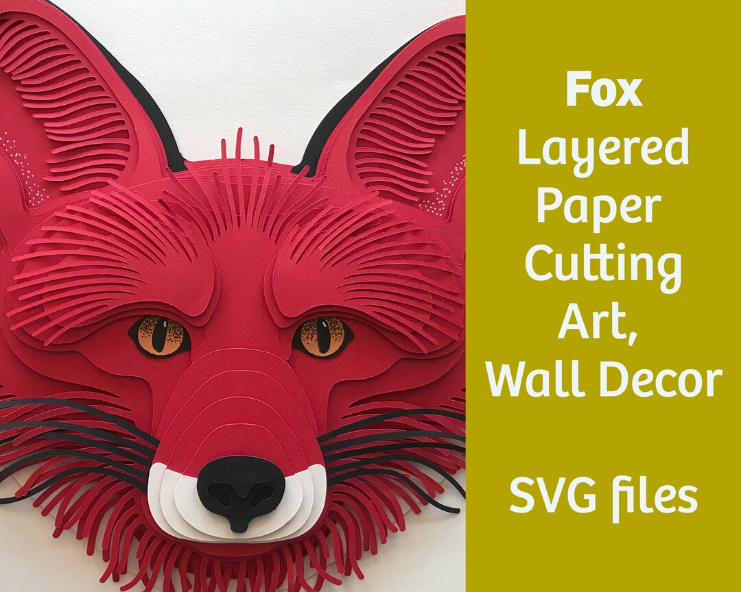 Fox Layered Paper Cutting Art, SVG Files, Cricut, Design Space, Vector ...