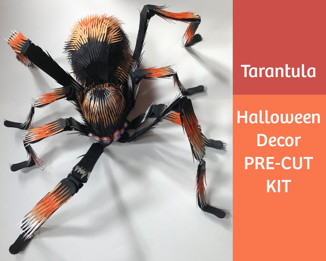 Spider Halloween Decor, Tarantula, Black Widow, Papercraft, 3D Low Poly ...