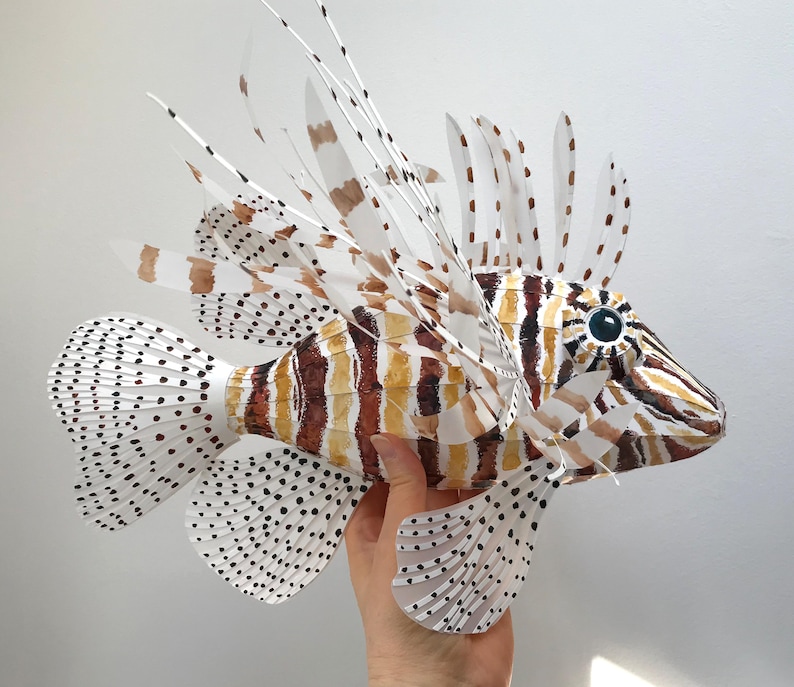 Lionfish 3D Paper Craft, Vector Templates, SVG Files for Cricut - Etsy UK
