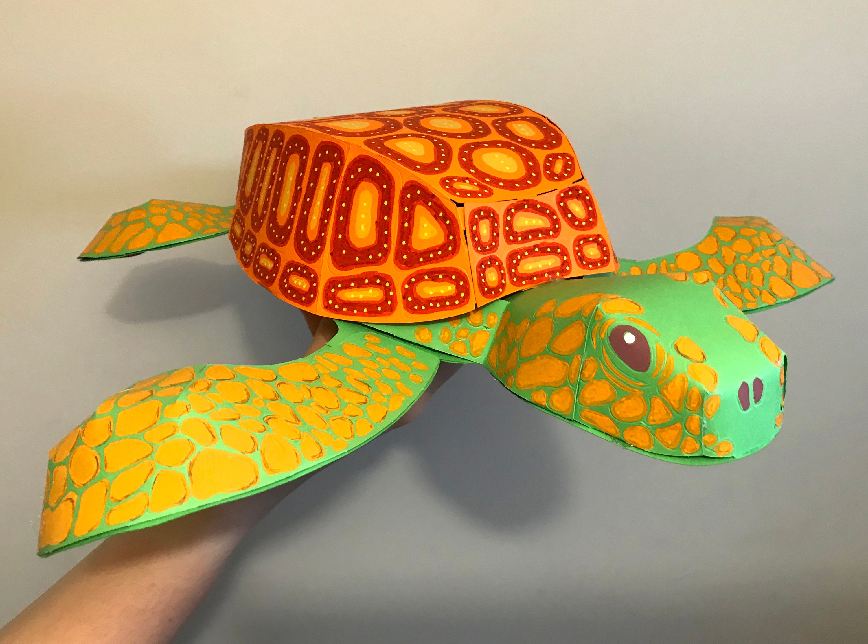 3D Turtles Paper Craft: Children's Room Decor (SVG, PDF Files) - Etsy