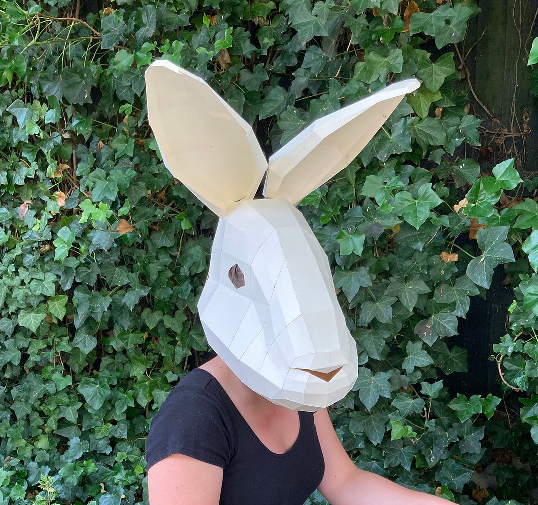 Rabbit 3D Paper Mask, SVG File for Cricut, PDF, Vector Digital ...