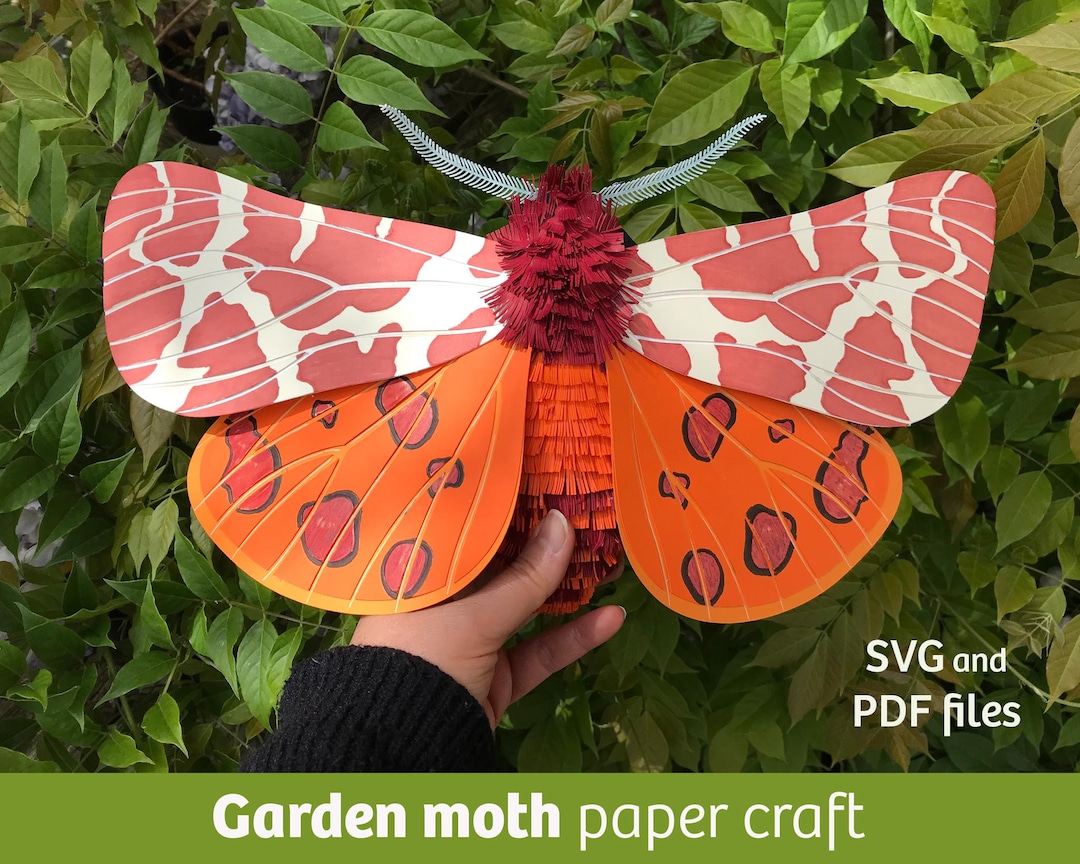Garden Moth, 3D Papercraft, SVG Files for Cricut, Print-at-home PDF ...
