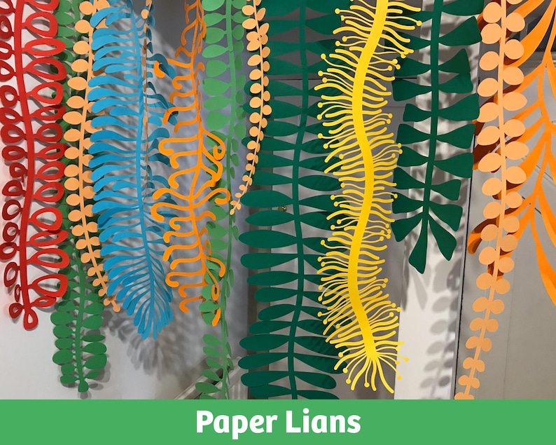 Green Garlands, Paper Craft Hanging Decoration, SVG Files for Cricut ...
