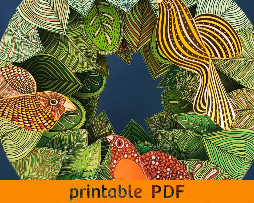 Circular Forest Paper Craft Kit, Printable PDF, DIY Children's Room ...