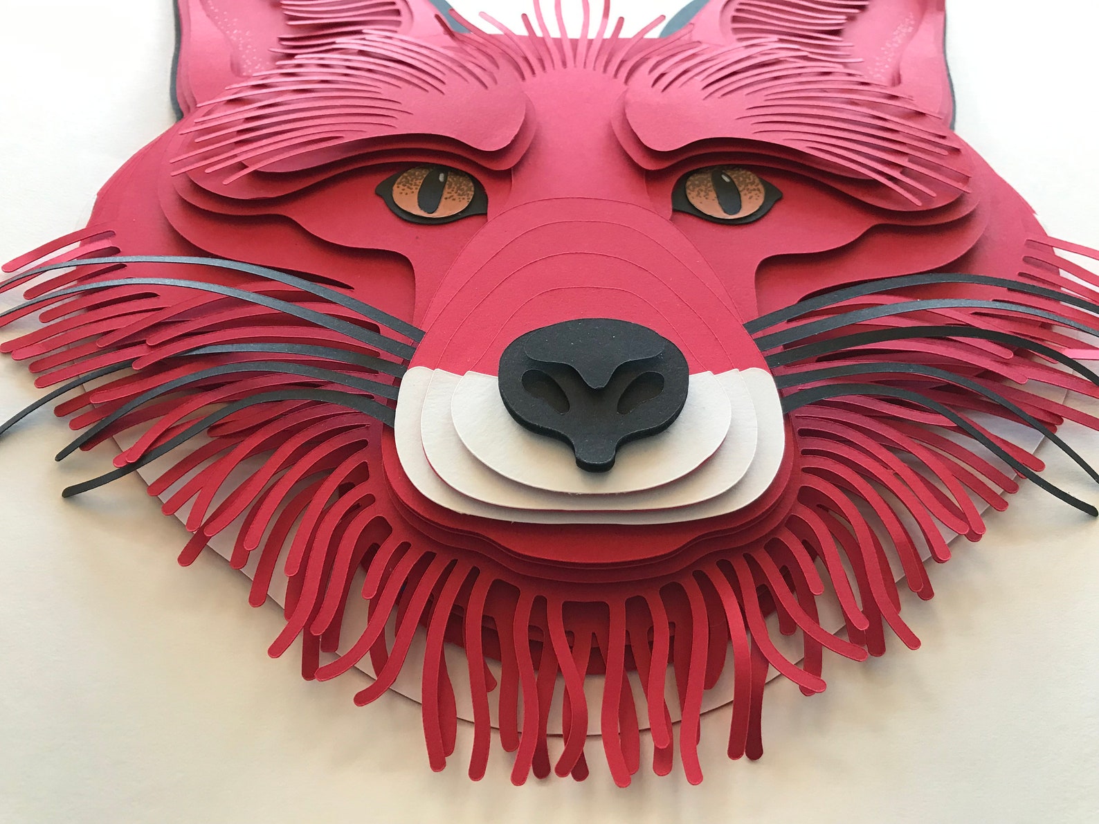 Fox Layered Paper Cutting Art, SVG Files, Cricut, Design Space, Vector ...