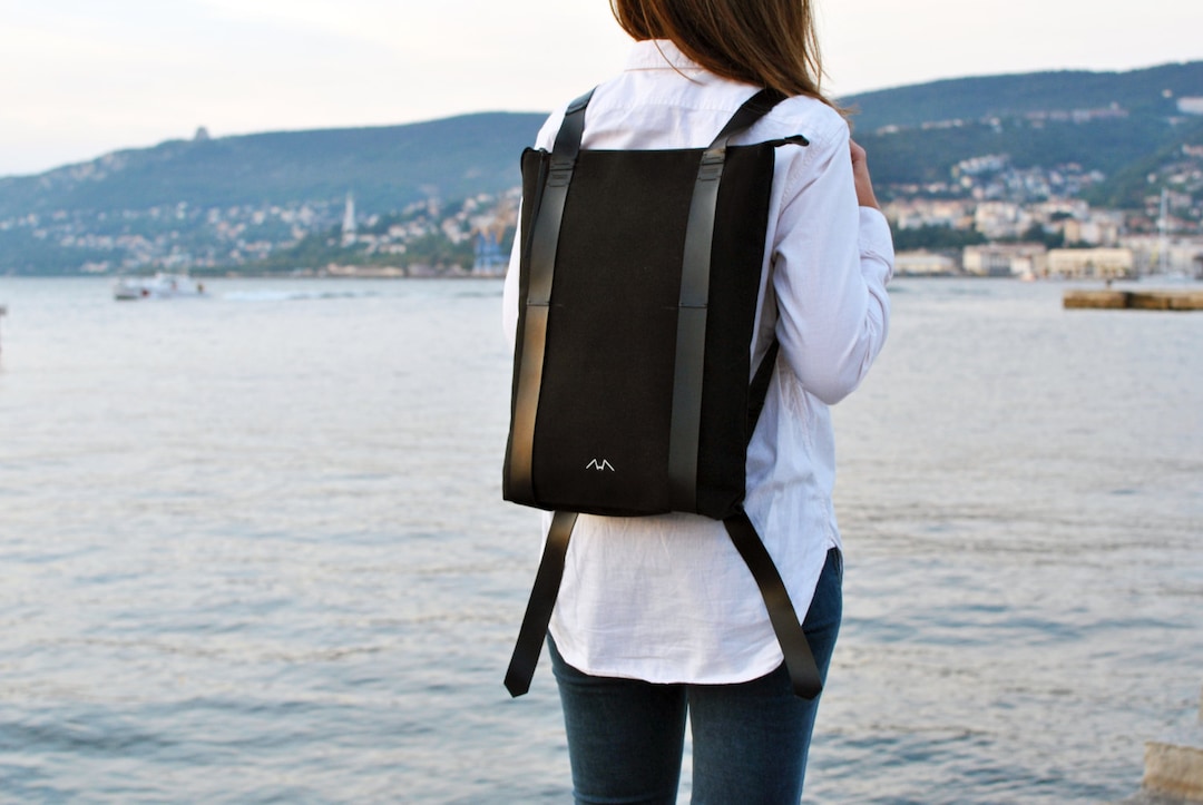 On-trend Stylish Black Minimalist Laptop Backpack for Her - Sleek and ...