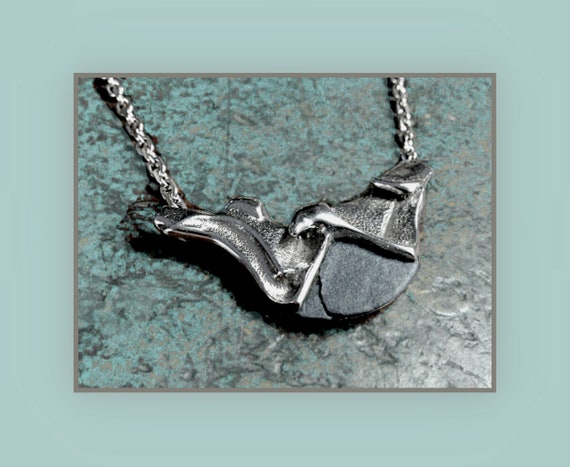 Norwegian Sterling Silver Necklace, Abstract Pendant,… - Gem