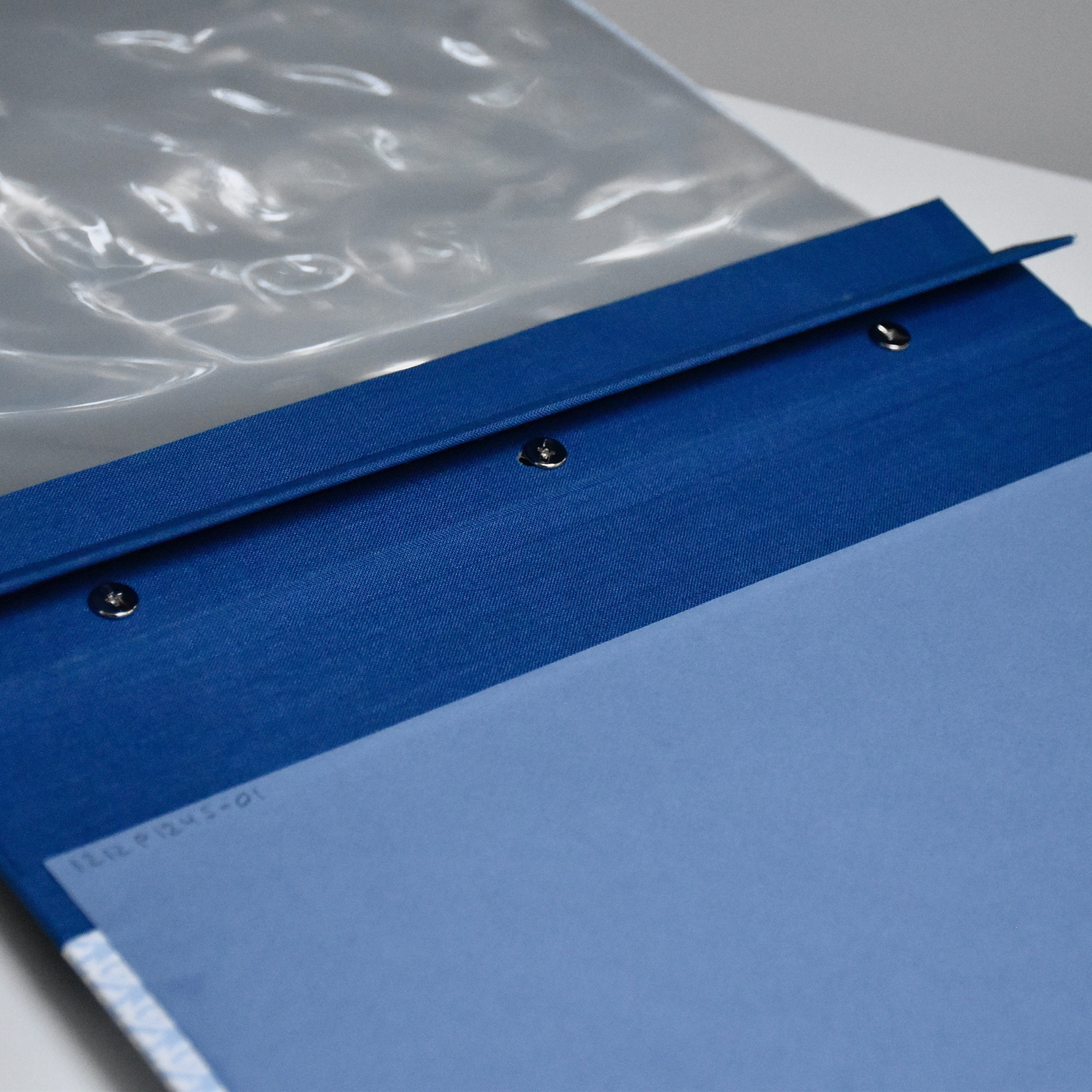 Handmade Expandable 12x12 Scrapbook With Blue and White Scroll Pattern ...