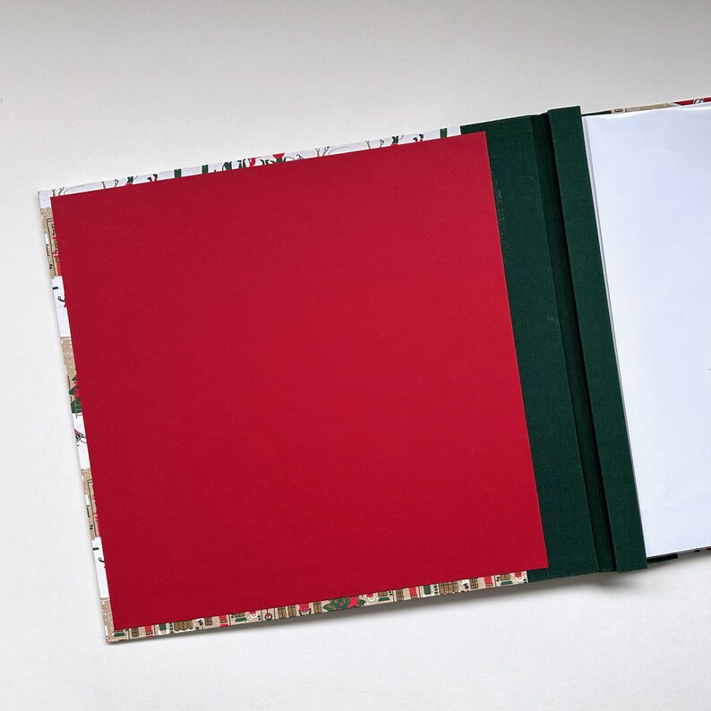 Handmade Expandable 12x12 Scrapbook With Christmas Village Decoration ...