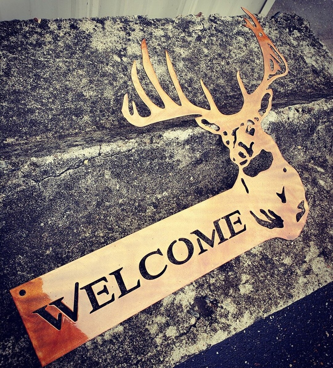 Deer Welcome Sign - Etsy