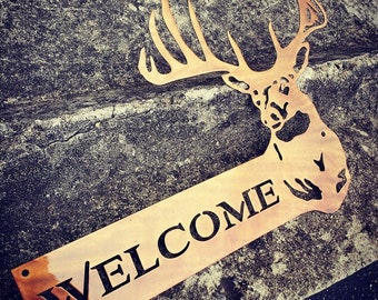 Deer Welcome Sign | Etsy