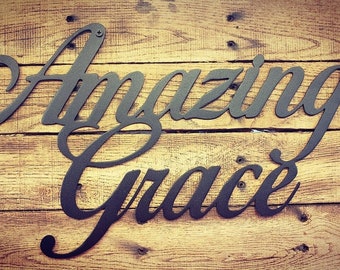 Amazing Grace Metal Sign | Etsy