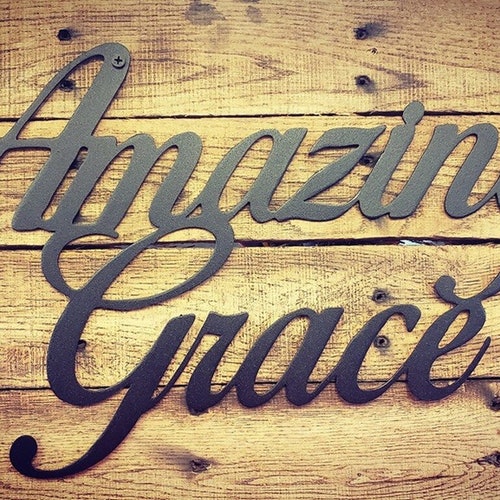 Amazing Grace Steel Wall Decor Metal Wall Art / Metal Home - Etsy