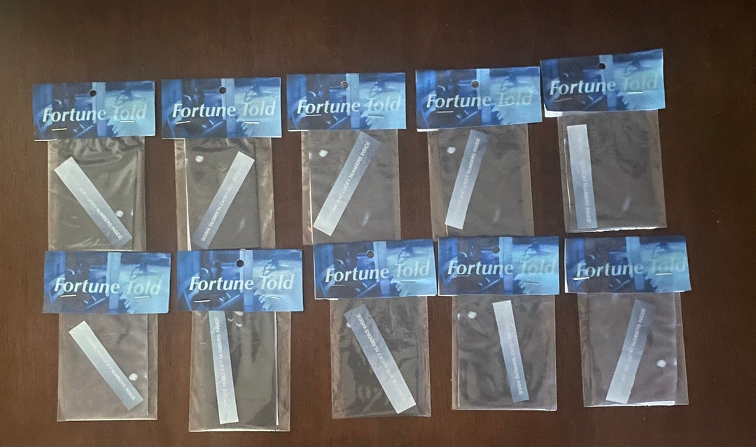 Fortune Told Fortune Teller Plus Lucky Number Numbers 10 Packets - Etsy