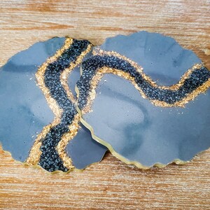 Geode Fault Line Resin Coasters - Large Coasters - Etsy
