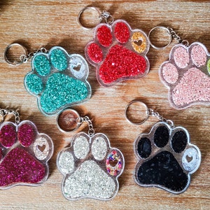 Dog Paw Keychain & Optional Matching Dog Bone Tag Dog Mom Gifts ...