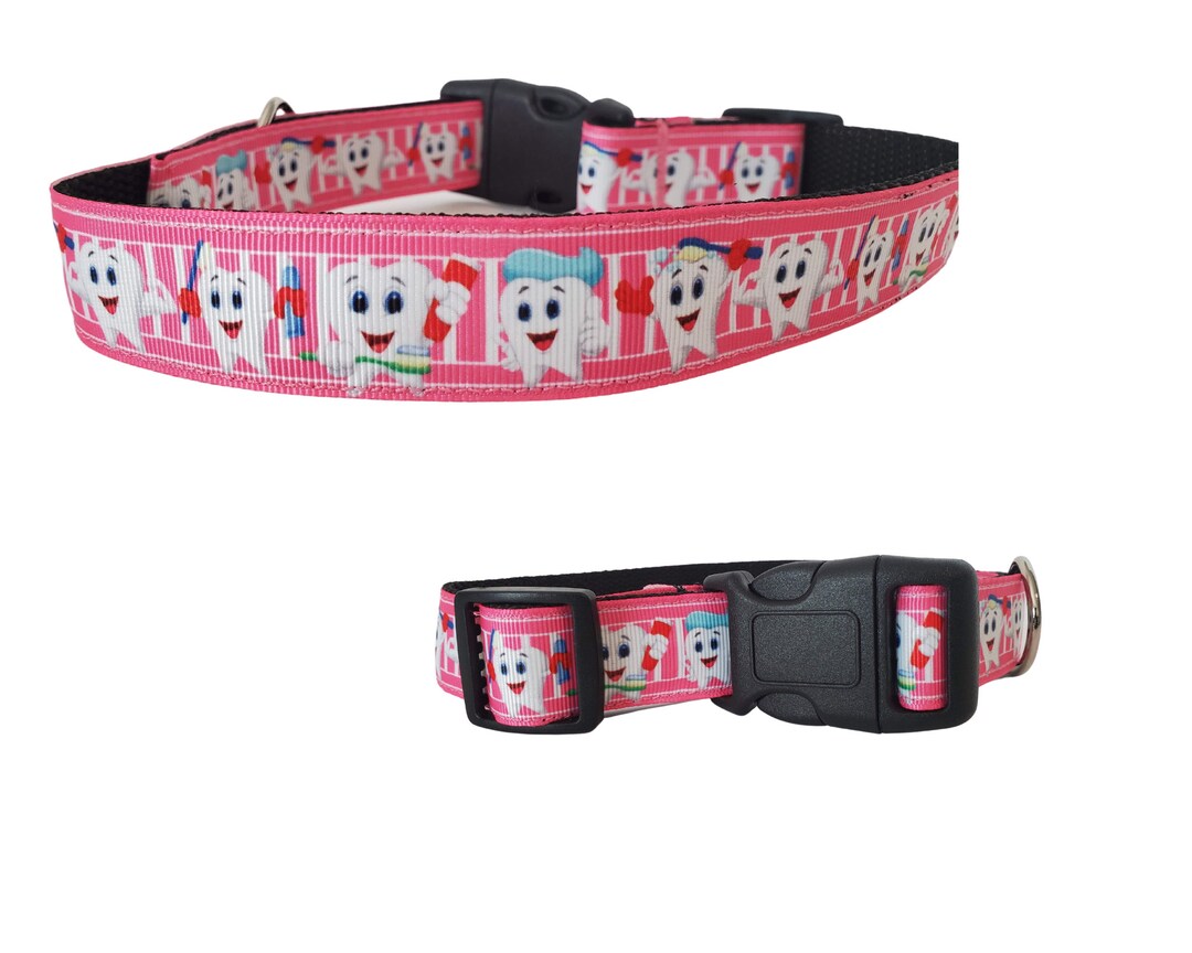 Pawla Dent-a Dental Themed Dog Collar Collection – Tooth Print Dog ...