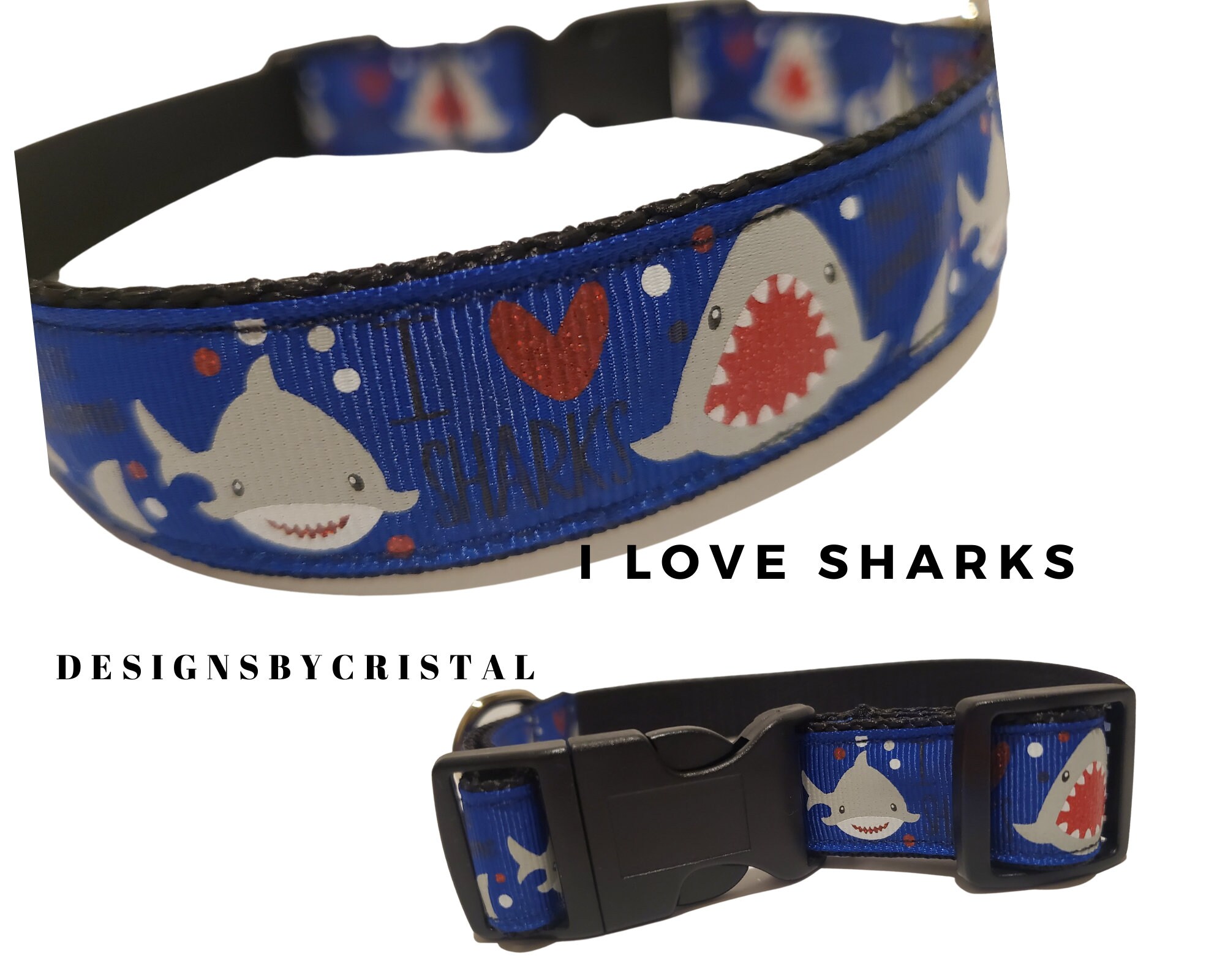 Shark Dog Collar Shark Week | Etsy
