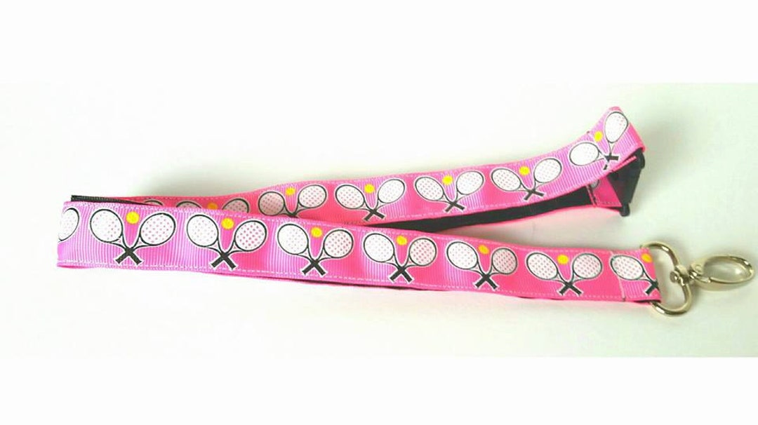 Tennis Player Lanyard, Badge Holder or Keychain in Various Colors, Gift ...