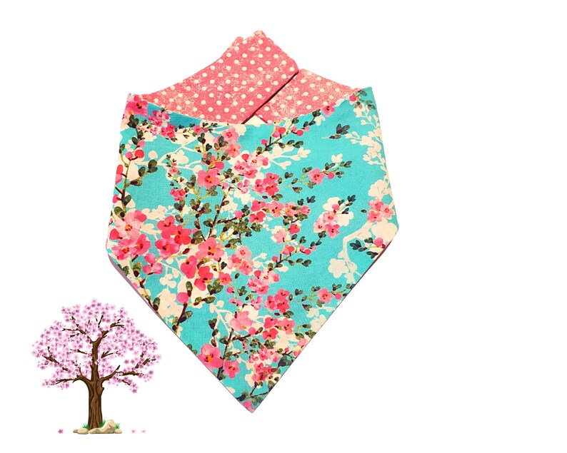 Cherry Blossom Reversible Snap on or Slip on the Collar Dog - Etsy