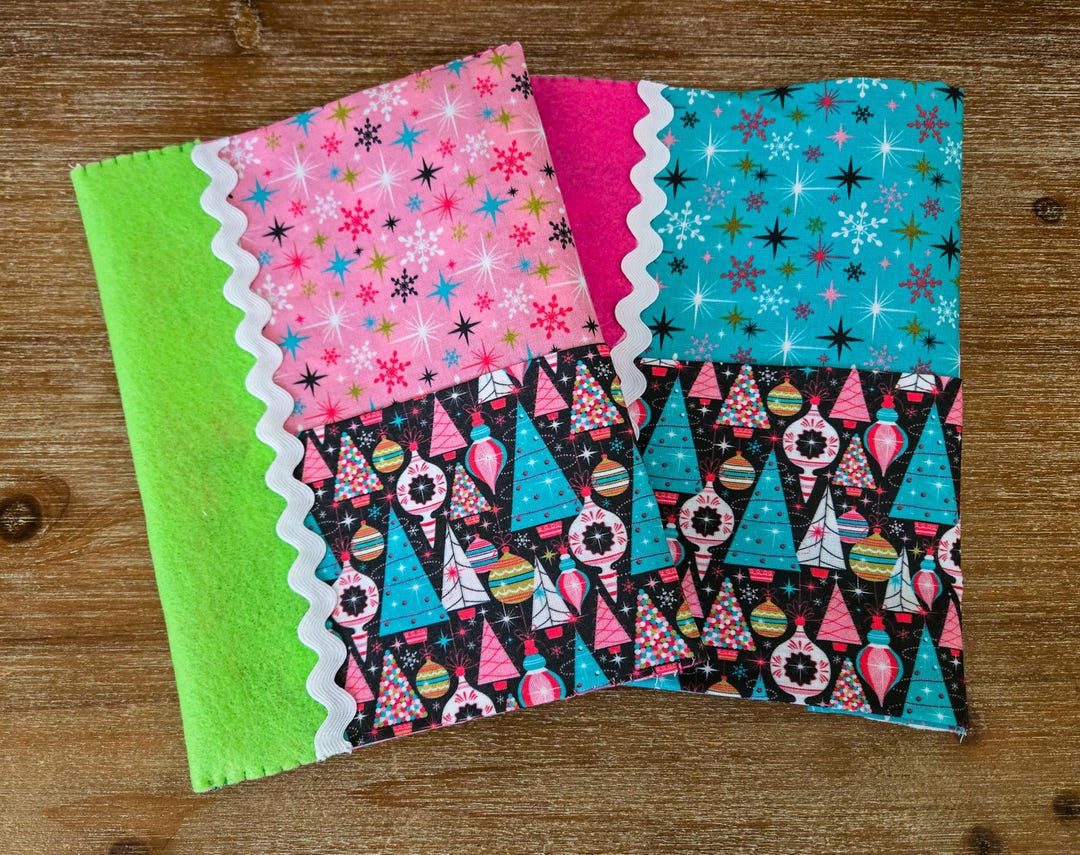 Holiday Fabric & Felt Book Covers - Holiday Gifts - Gift for Book ...