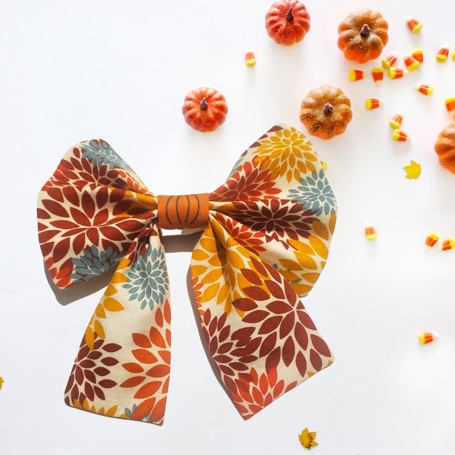 Folky Multi Pumpkins Fall Dog Bandana Fall Dog Bow Tie - Etsy