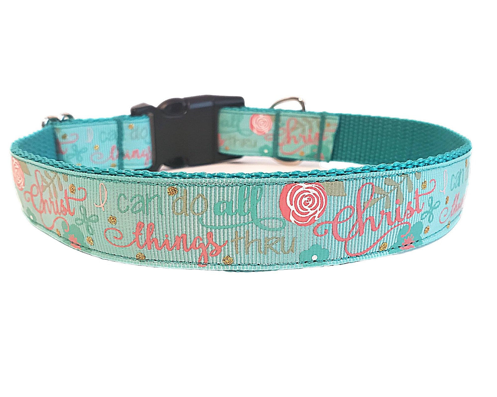 Christian Dog of Faith Collar I Can Do All Things Thru - Etsy