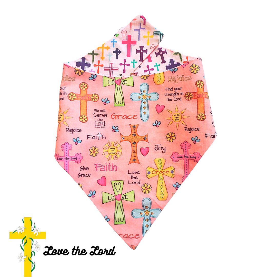 Love the Lord Reversible Snap on or Slip on Dog Bandana - Etsy