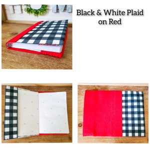 Plaid Felt Book Covers – Handmade Book Sleeve – Protective Book ...