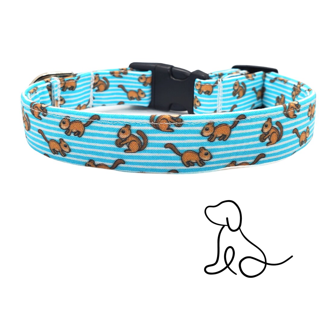 Chipmunk Dog Collar and Bow Tie – Fall Woodland Pet Accessory - Etsy