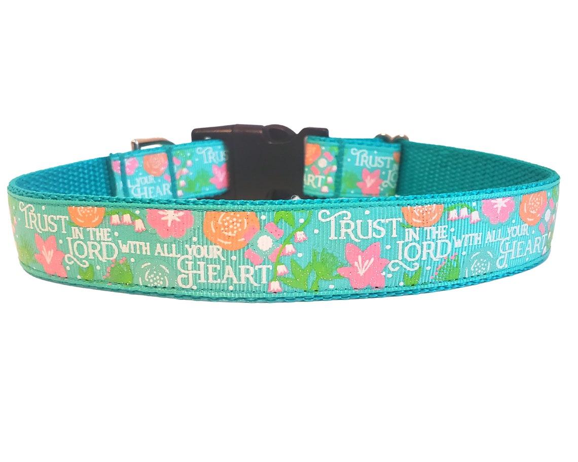 Christian Themed Dog Collar – “trust in the Lord With All Your Heart ...