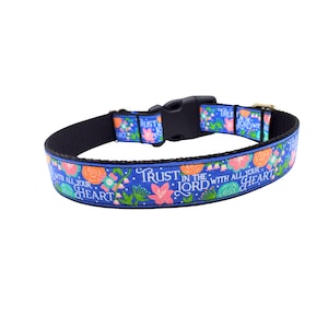 Christian Themed Dog Collar Trust in the Lord With All Your Heart - Etsy