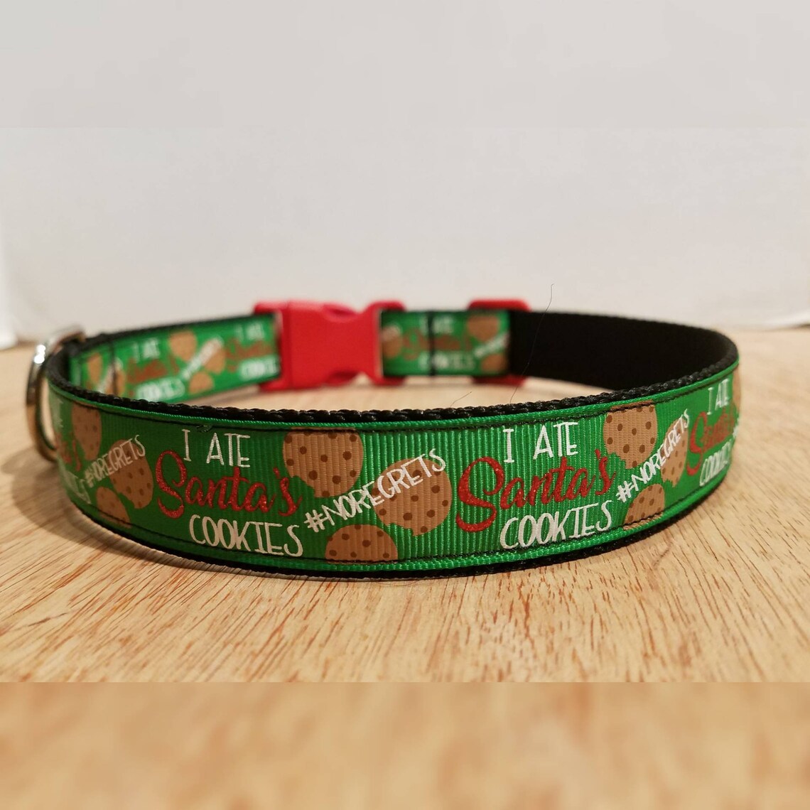 I Ate Santa's Cookies in 3 Colors Christmas Dog Collar | Etsy