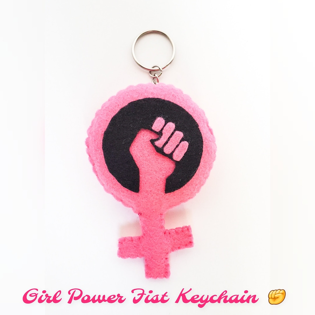 Girl Power Fist Felt Keychain, Female Empowerment - Etsy