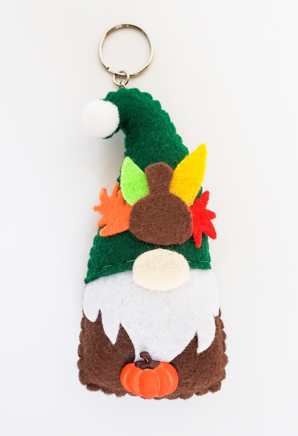 Turkey Hat Gnome Keychains in Green Fuchsia Beige Orange - Etsy