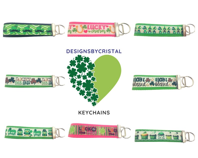 Saint Patrick's Day Lanyard or Keychain in Eight Designs - Etsy