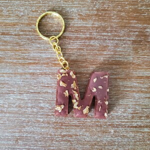 Handmade Resin Letter Keychain - Birthday Gift - Gift for Everyone ...
