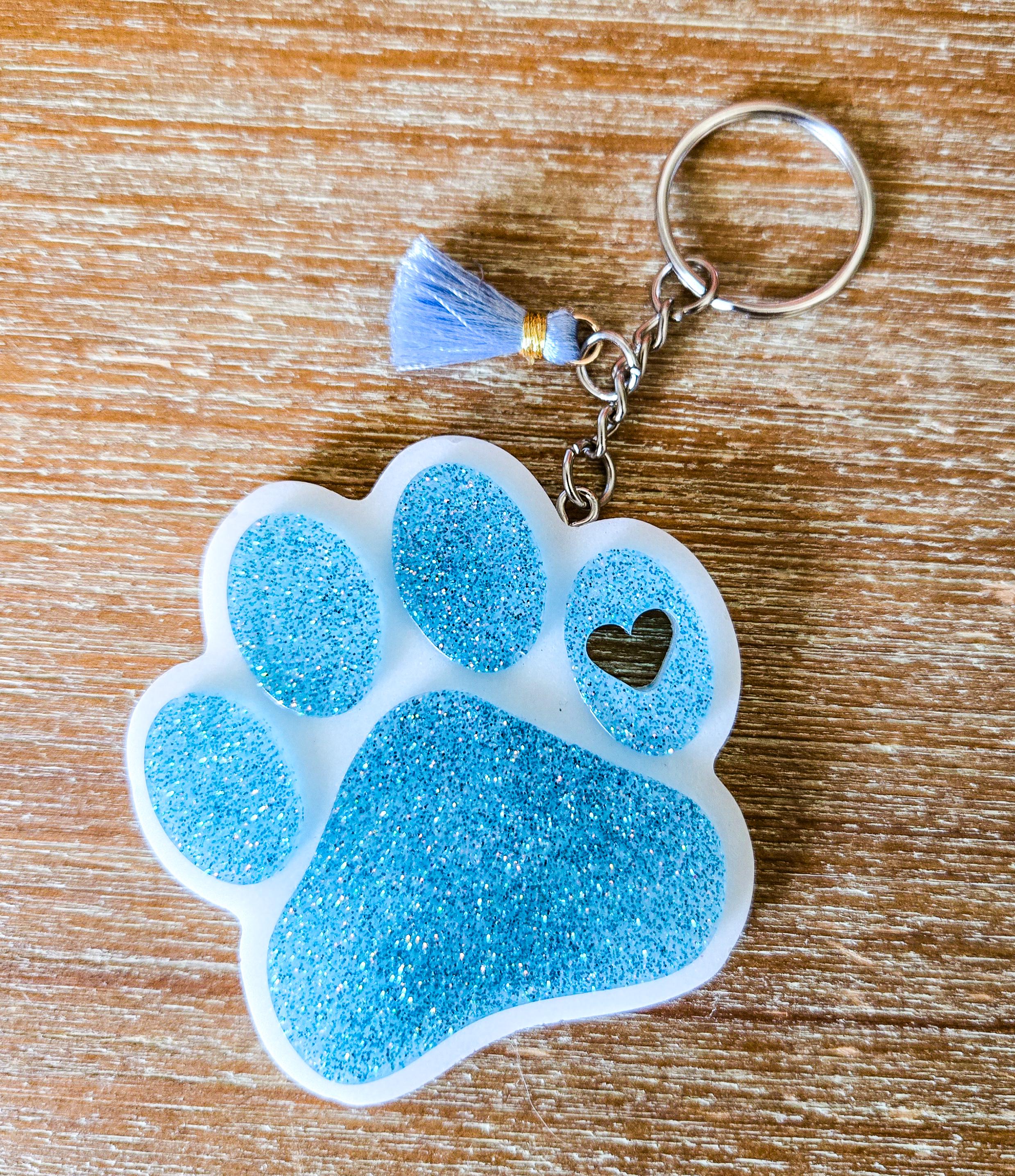 Dog Paw Resin Keychains - Dog Mom Gifts - Pet Lovers Gift - Assorted ...