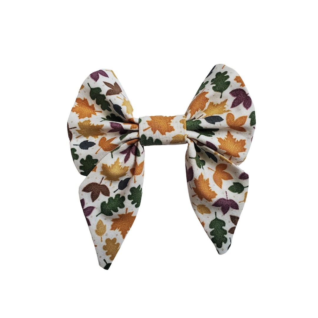 Crisp Leaves & Cozy Plaid Bow Tie - Flower - Sailor Style Bow Tie - Etsy